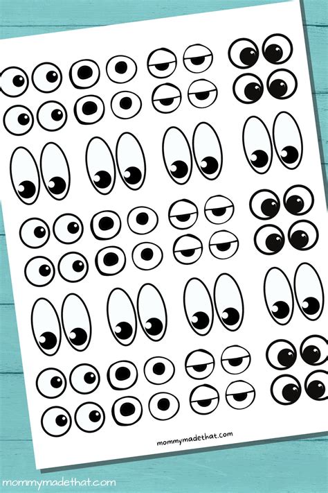 Free Printable Googly Eyes Tons Of Sizes