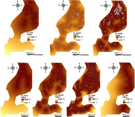 The Layers After Applying Spatial Analysis Reclassify Operations For 6 Download Scientific