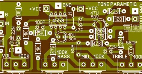 Stereo Tone Controlled 12v Amplifier Circuit With Tda2003 4558 Preamplifier Schematic Circuit