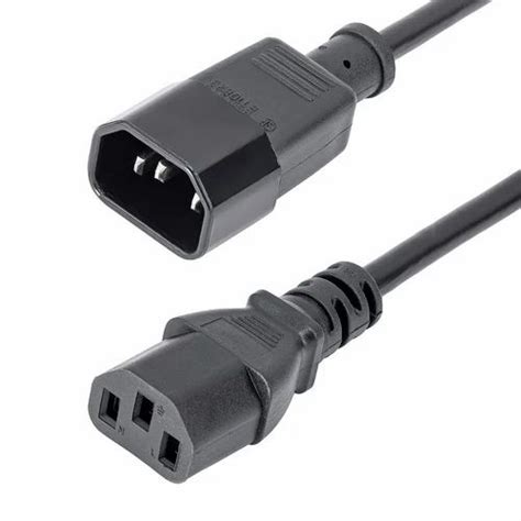 Black Pvc Power Cord Male To Female Iec Connector M At Piece In Noida