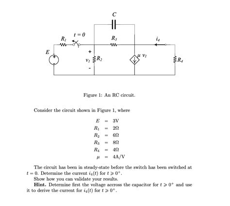 Solved Figure An RC Circuit Consider The Circuit Shown Chegg