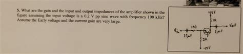 Solved 154 5 What Are The Gain And The Input And Output