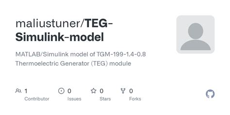Github Maliustunerteg Simulink Model Matlabsimulink Model Of Tgm 199 14 08 Thermoelectric