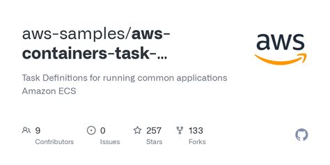 Issues · Aws Samplesaws Containers Task Definitions · Github