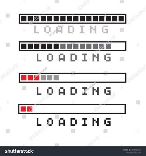 Vector Progress Loading Bar Set Illustraion Stock Vector Royalty Free 2095566379 Shutterstock