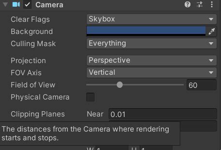 How Can I Change Camera Clipping Planes At Runtime Unity Engine Unity Discussions
