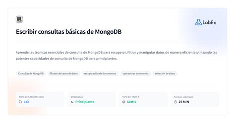 Cómo Escribir Consultas Básicas De Mongodb Labex Cómo Escribir Consultas Básicas De Mongodb Labex