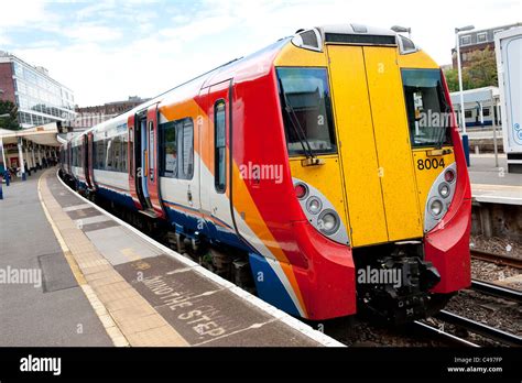 Class 458 Juniper Passenger Train In South West Trains Livery Waiting