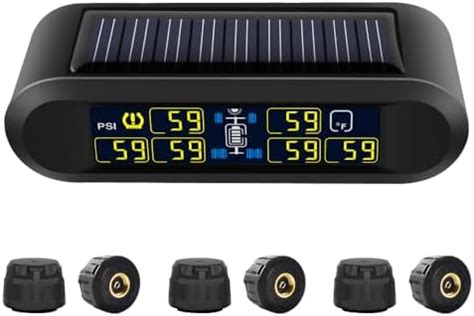 B Qtech B Qtech Tire Pressure Monitoring System RV Solar Wireless TPMS High Brightness For