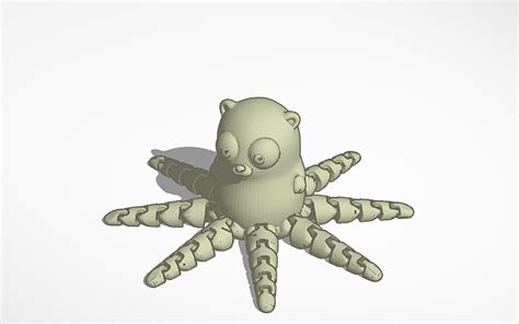 3d Design Gopher Octopus Tinkercad
