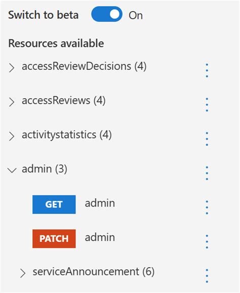 resource explorer and auto complete is not showing some beta endpoints
