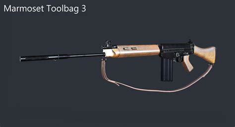 Self Loading Rifle L1a1 3d Model