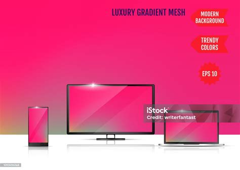 현대 추상 배경입니다 색상 전환 개념입니다 그라디언트 메쉬입니다 유행 색 표면 노트북 스마트폰 Tv의 화면에 제안 된 백그라운드의 사용의 예 0명에 대한 스톡 벡터 아트 및