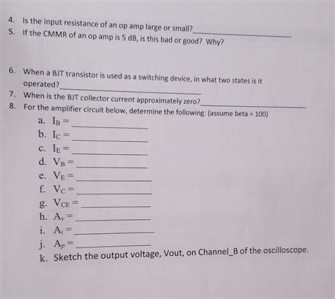 Solved Using A Lm741 Op Amp Powered With 18vdc And 18vdc