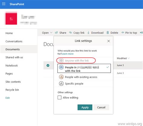 Fix Anyone With The Link Option Is Greyed Out On Sharepoint Solved