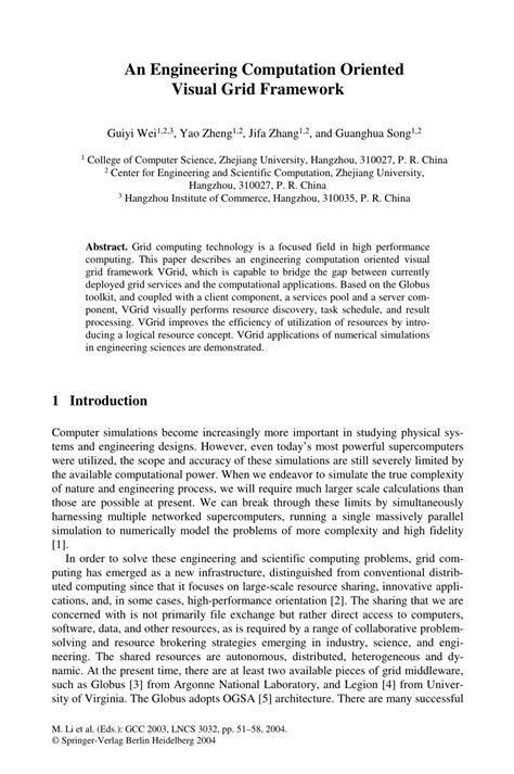 Pdf An Engineering Computation Oriented Visual Grid Framework