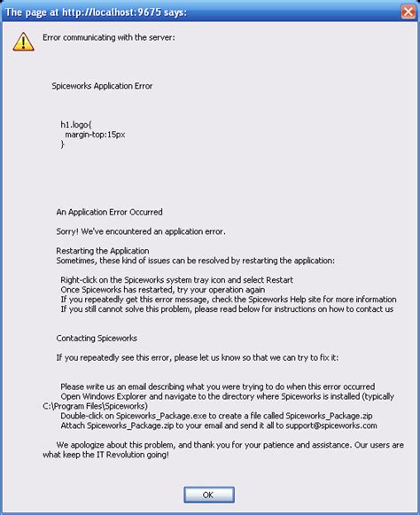 Error On Blank Password Spiceworks Support Spiceworks Community