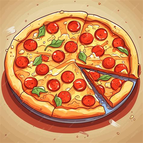 Premium Vector Mouthwatering Moments 2d Pizza Vector Masterpieces