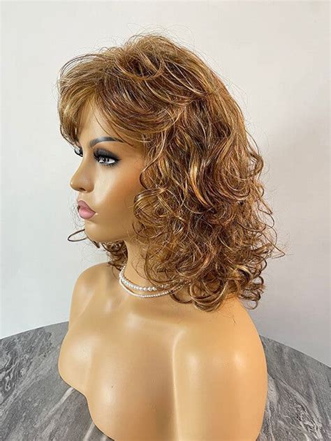 Mid Length Curly Synthetic Wigs By Imwigs® 2024