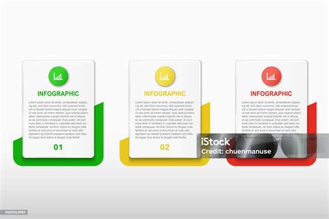 3개의 정사각형 및 원형 단계 또는 옵션과 숫자가 있는 인포그래픽 디자인 벡터 템플릿입니다 비즈니스 프리젠 테이션 목표 목표 보고서 프로젝트 타임 라인 전략 계획 성공 정보