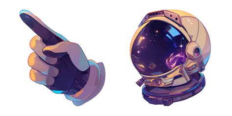 Astronaut Hand And Helmet Cursor Sweezy Custom Cursors