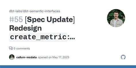 Spec Update Redesign `createmetric` Default True And Dict Value To