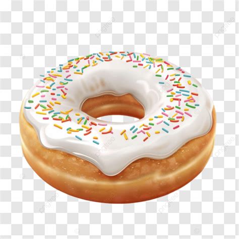투명한 배경에 분리된 무지개 스프링클이 있는 군침이 도는 도넛 맛있는 도넛 글레이즈드 도넛 크림 도넛 Png 일러스트 및 이미지 에 대한 무료 다운로드 Pngtree