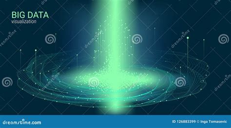 Abstract 3d Big Data Visualization Stock Vector Illustration Of Modern Digital 126883399