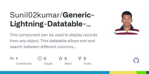 Github Sunil02kumargeneric Lightning Datatable Component For All Sobjects This Component Can