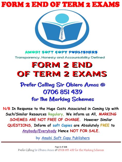 Fillable Online High School Cre Notes Form 2 Pdf Kcsepdf Co Ke Fax Email Print Pdffiller