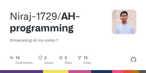 Issues · Niraj 1729ah Programming · Github