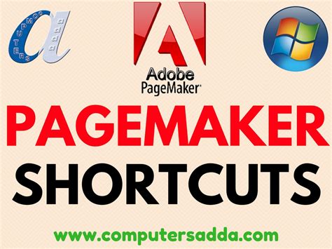 Adobe Pagemaker Shortcut Keys Computersadda