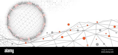 Abstract Technology Background With Plexus Effect Vector Art Stock