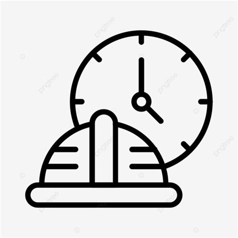 근무 시간 라인 아이콘 일하고 있는 시간 시각 Png 일러스트 및 벡터 에 대한 무료 다운로드 Pngtree