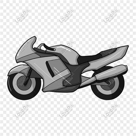 그레이 멋진 오토바이 일러스트 레이션 Png 일러스트 무료 다운로드 Lovepik