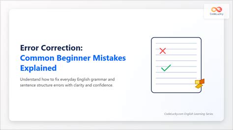 Error Correction Common Beginner Mistakes Explained With Clear Examples Codelucky