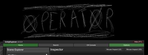 Unityexplorer Not Working In Operator · Issue 50 · Sinai Devunityexplorer · Github