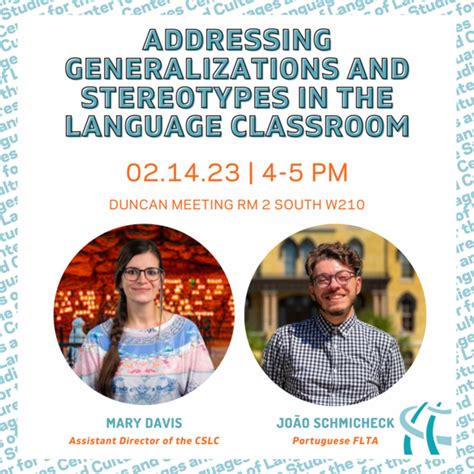 Addressing Generalizations And Stereotypes In The Language Classroom Events News And Events