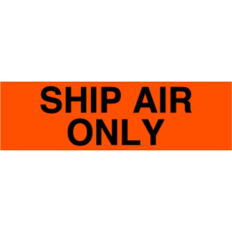 Ship Air Only Label