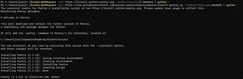 Poetry Windows Powershell Install Not Working · Issue 4845 · Python Poetrypoetry · Github