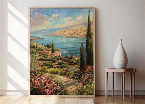 Sea Of Galilee Art Print Tranquil Waters And Historic Sites Etsy