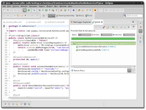 Java Ee Setting Up And Testing Form Based Jdbc Authentication With Arquillian And Maven Micha