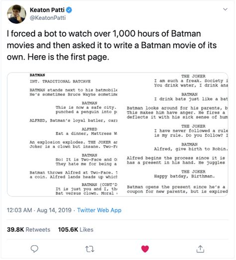 The Bot That Wrote This Batman Script Deserves Bruce Waynes Millions