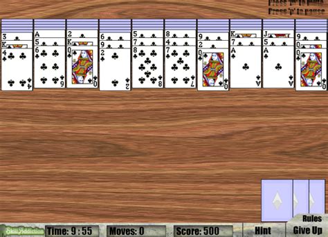 Spider Solitaire Play Online On Flash Museum