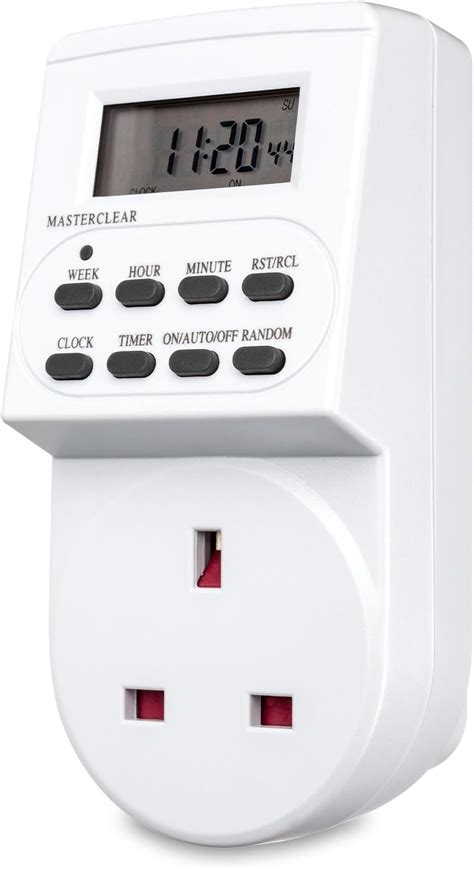 Electronic Digital Mains Timer Socket Plug In With LCD Display Hour Days Amazon Co Uk