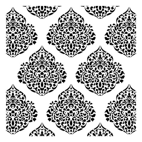 Moroccan Damask Embossing 12 X 12 Stencil Fs131 By Designer Stencils Floral Stencils