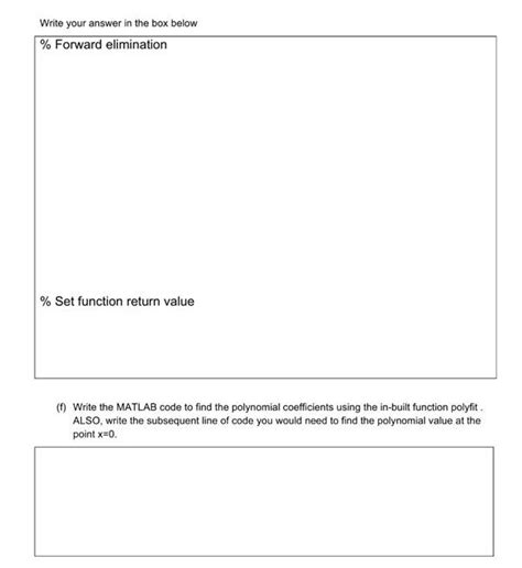 Solved E The Matlab Code Provided Below Is Supposed To Perform