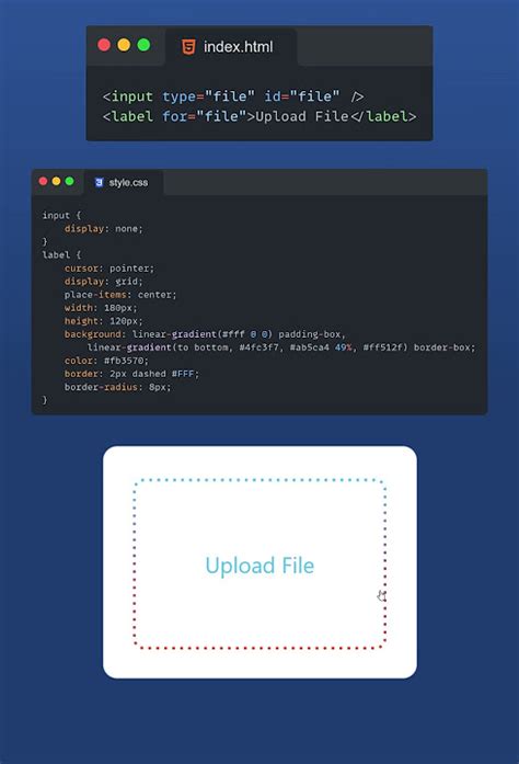Custom File Upload In Html And Css Youtube