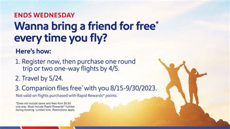Southwest Airlines Promotional Companion Pass Offer