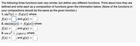 solved the following three functions look very similar but